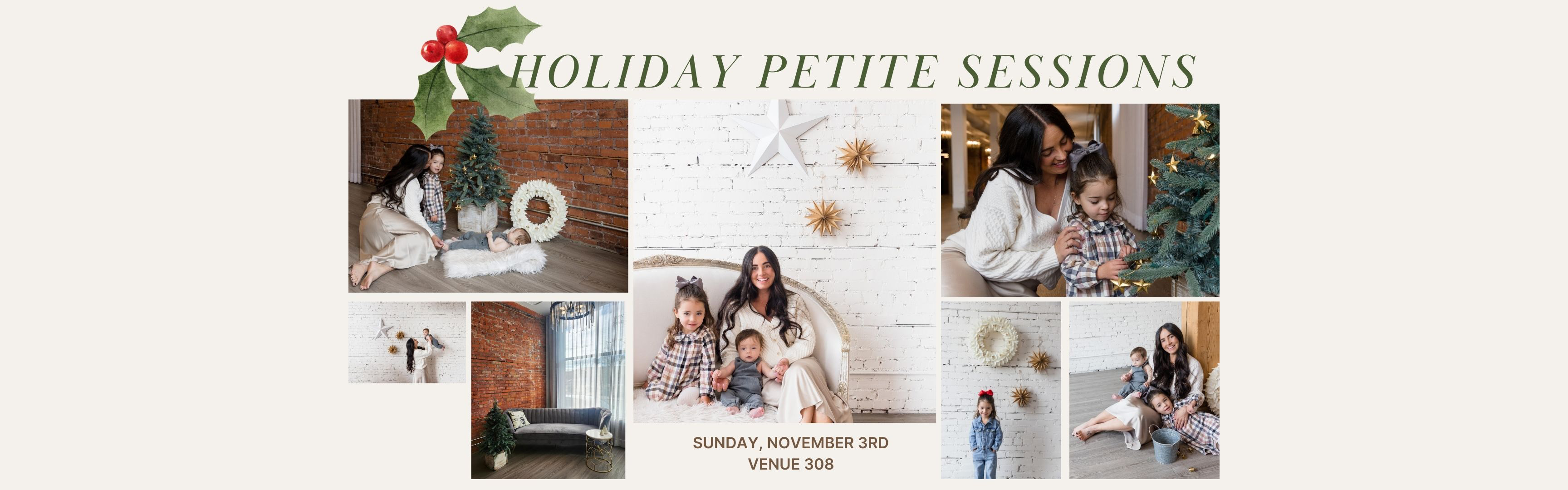 Indoor Holiday Petite Sessions 2024