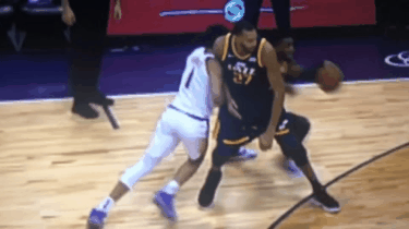 Booker’s midsection shot at Rudy in gif format