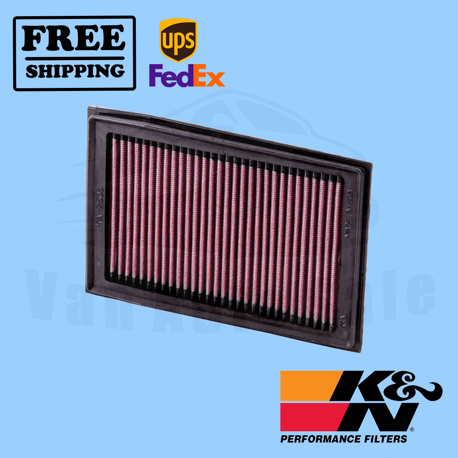 Replacement Air Filter K&N for Kawasaki EX300 Ninja 300 ABS KRT Edition ...
