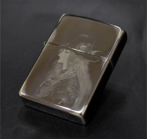 Yoshitaka Amano Zippo Accendino Nero Metallo Finitura Unico JP