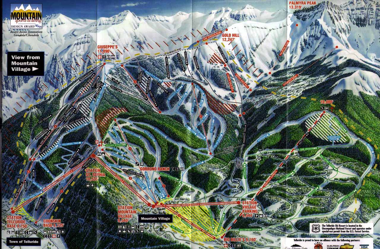 Telluride Colorado Ski Map