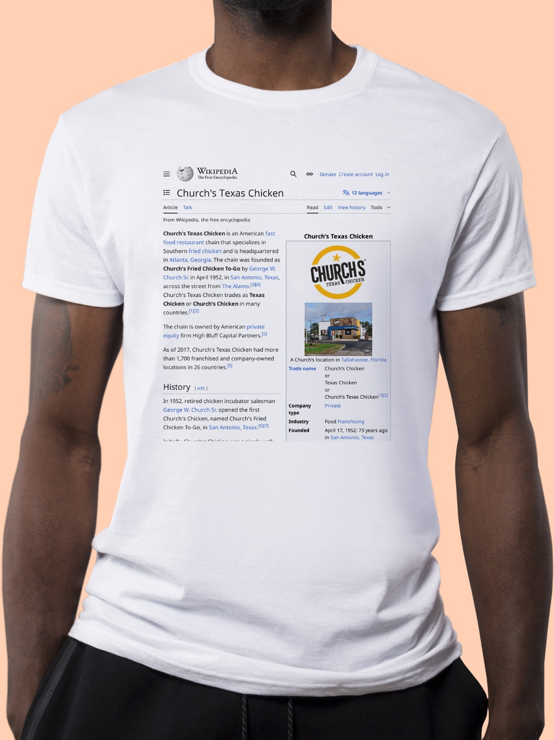 Church's Chicken Wikipedia T-Shirt