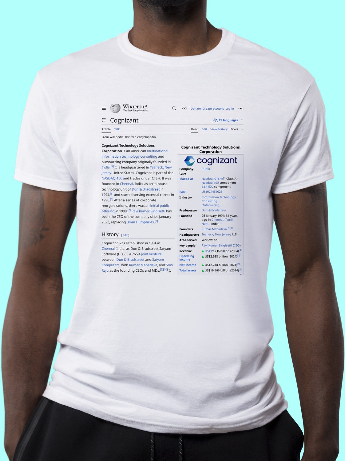 Cognizant Wikipedia T-Shirt