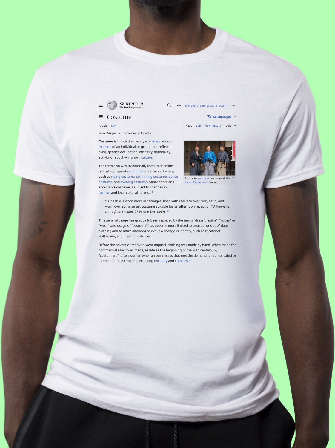 Costume Wikipedia T-Shirt