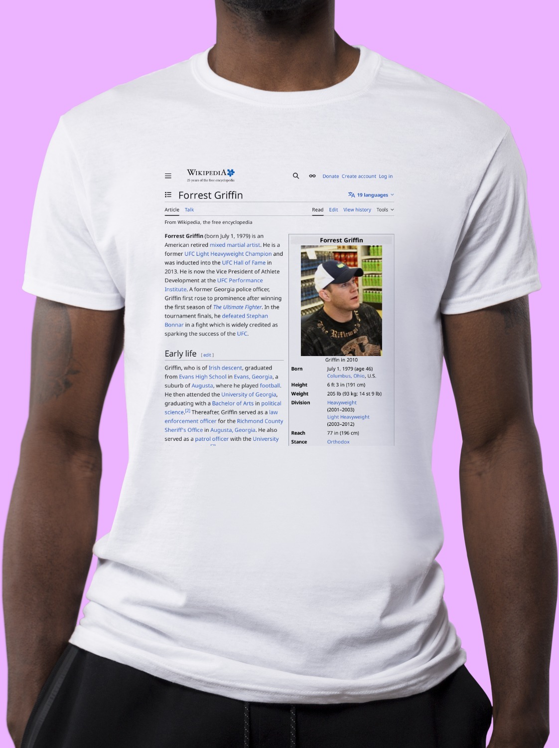 Forrest Griffin Wikipedia T-Shirt