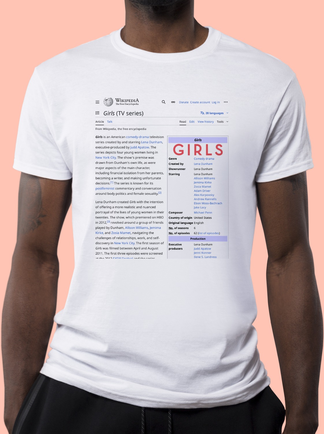 Girls (TV series) Wikipedia T-Shirt