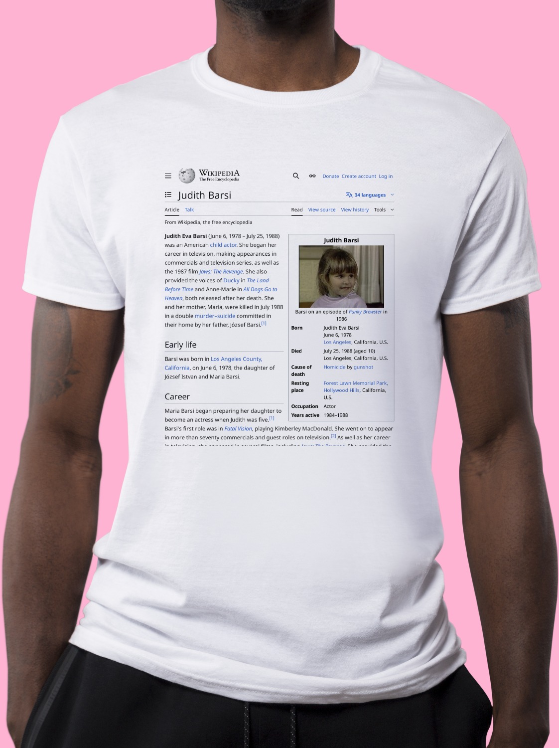 Judith Barsi Wikipedia T-Shirt