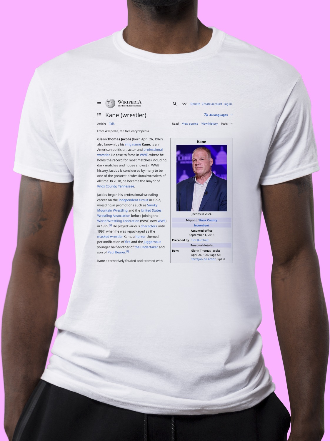 Kane (wrestler) Wikipedia T-Shirt