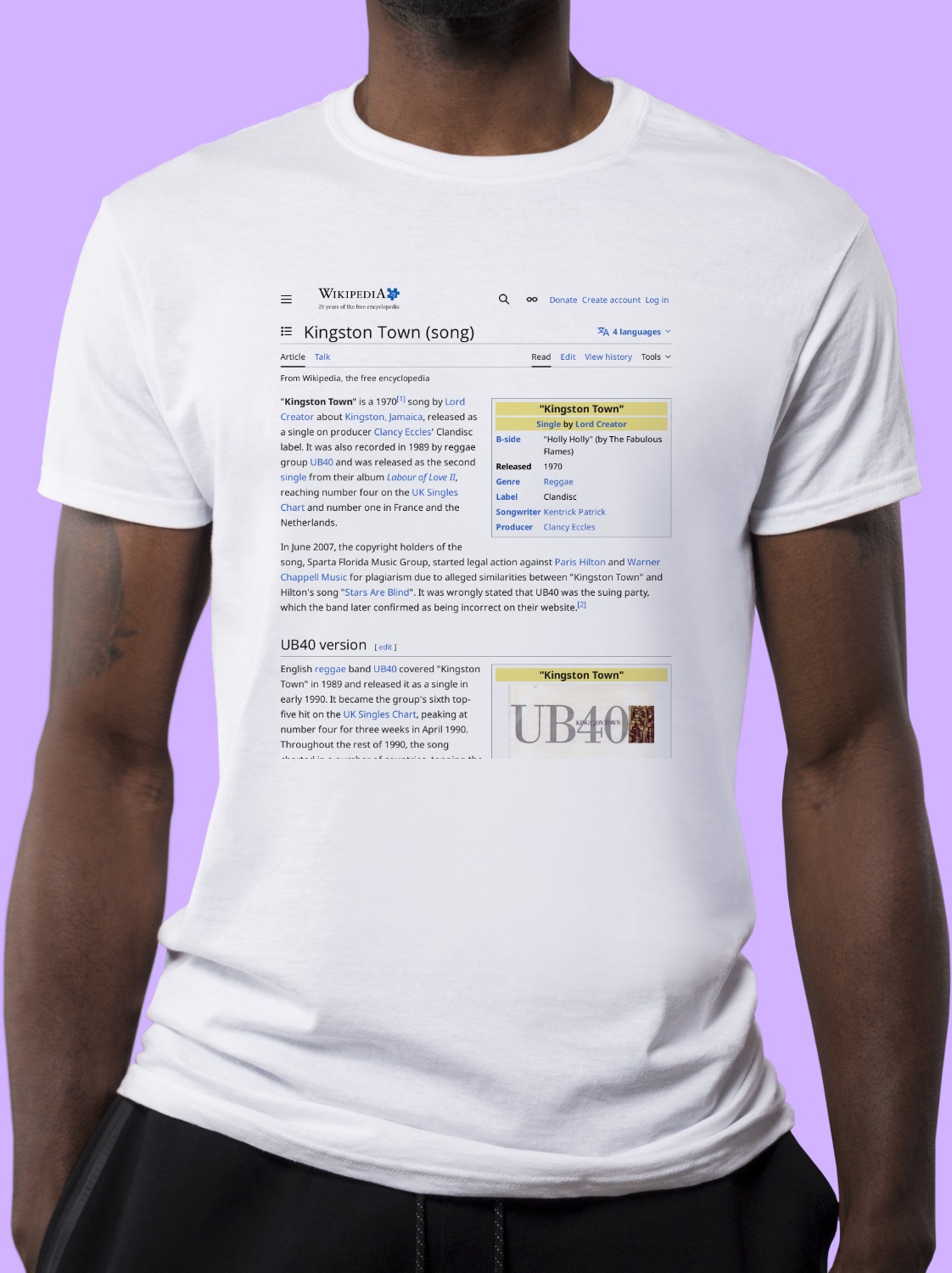 Kingston Town (song) Wikipedia T-Shirt