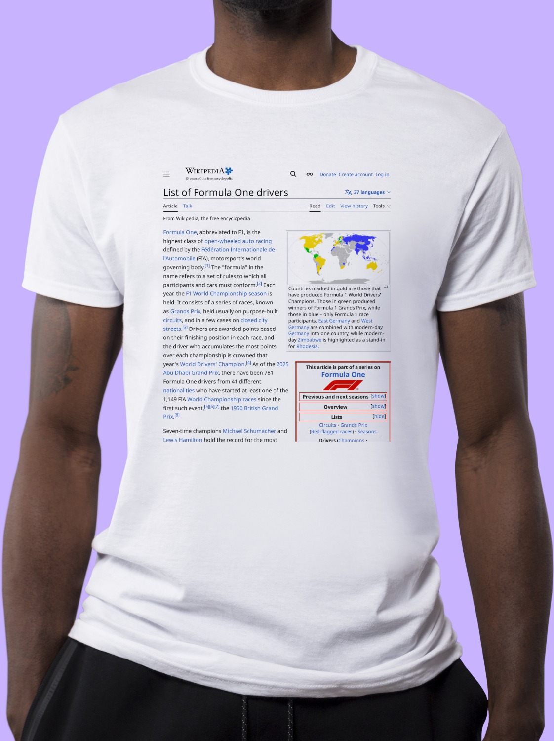 List Of Formula One Drivers Wikipedia T Shirt list-of-formula-one-drivers-wikipedia-t-shirt