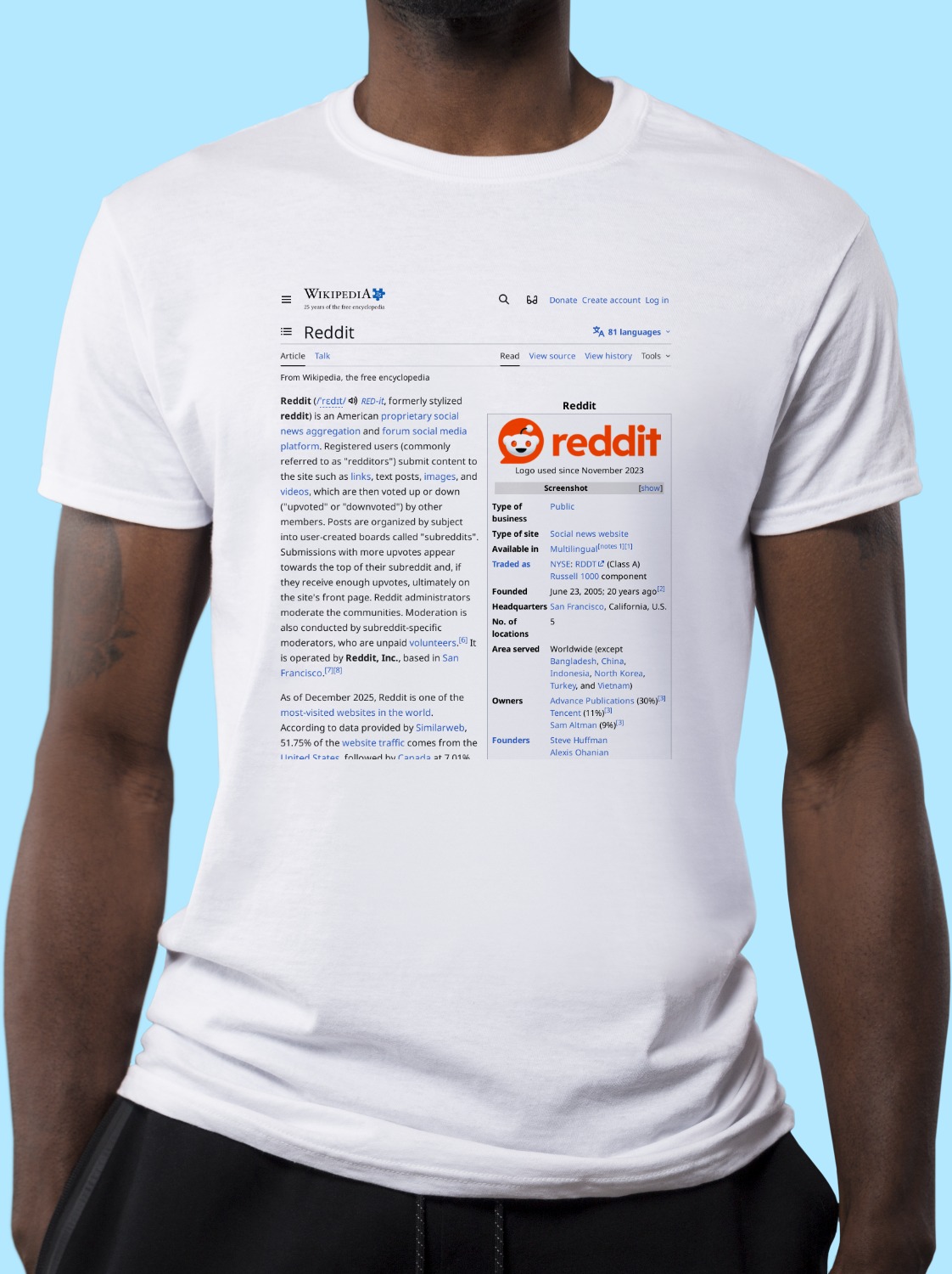 Reddit Wikipedia T-Shirt