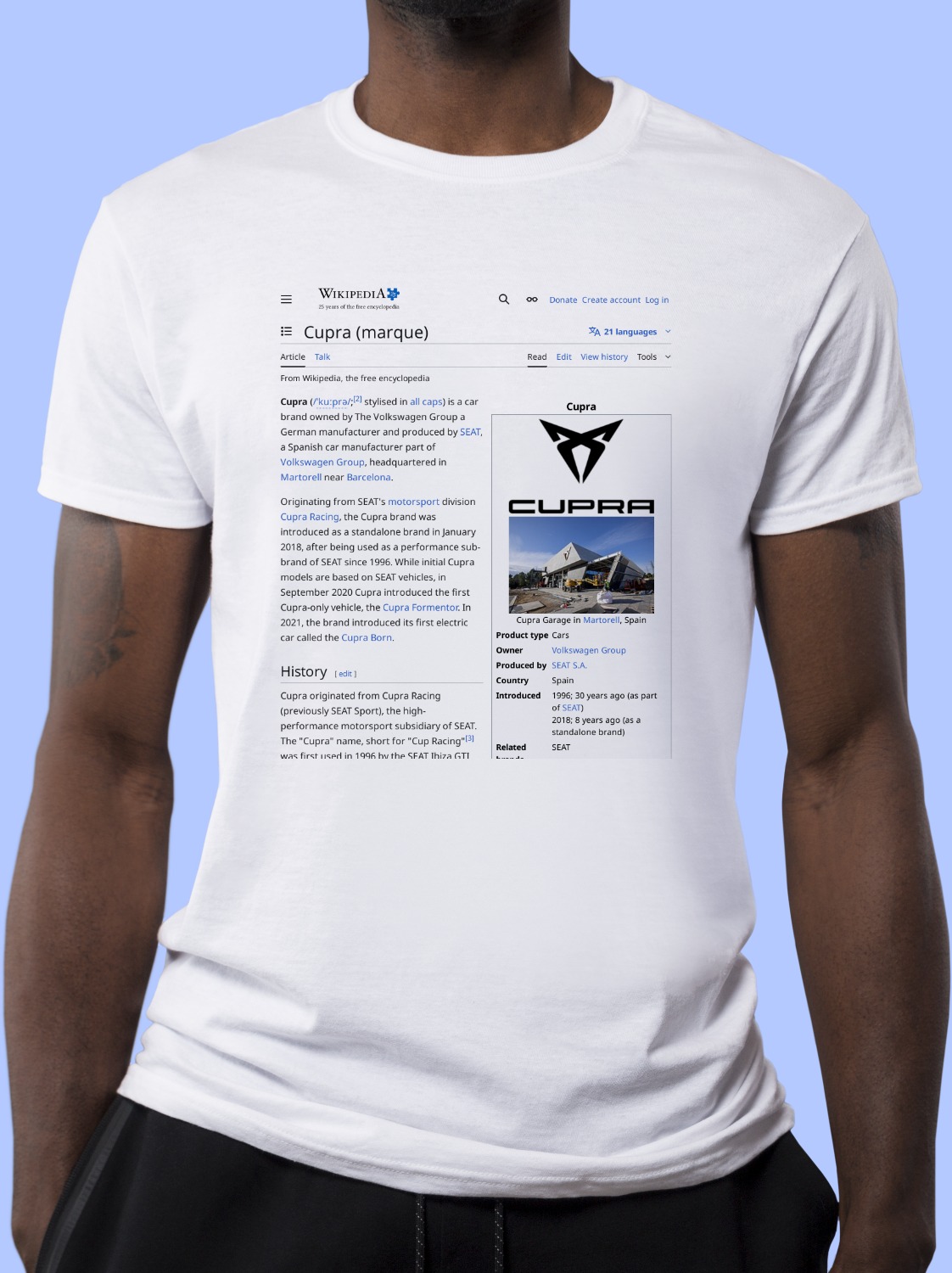 SEAT Cupra Wikipedia T-Shirt