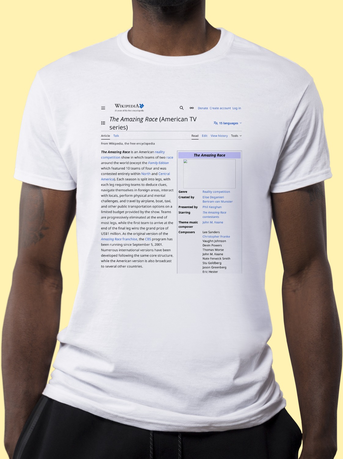 The Amazing Race (American TV series) Wikipedia T-Shirt