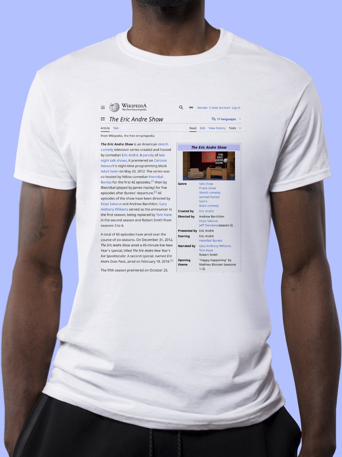 The Eric Andre Show Wikipedia T-Shirt