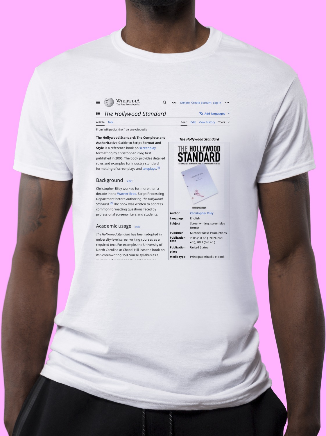 The Hollywood Standard Wikipedia T-Shirt