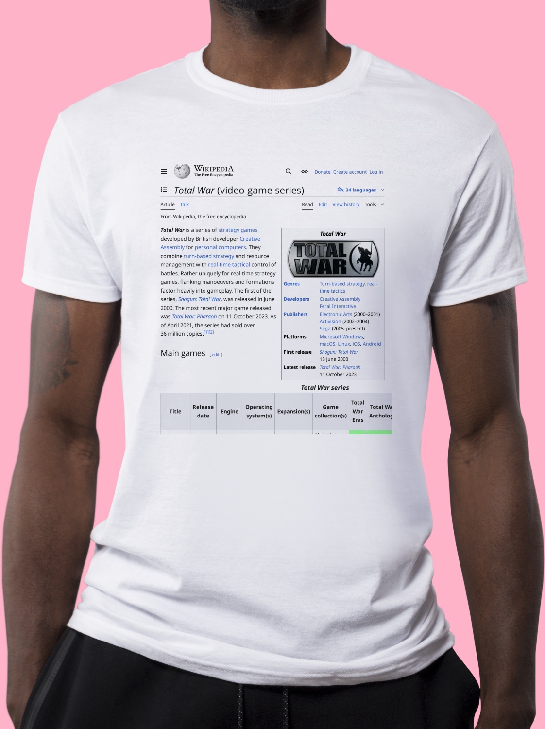 Total War (video game series) Wikipedia T-Shirt