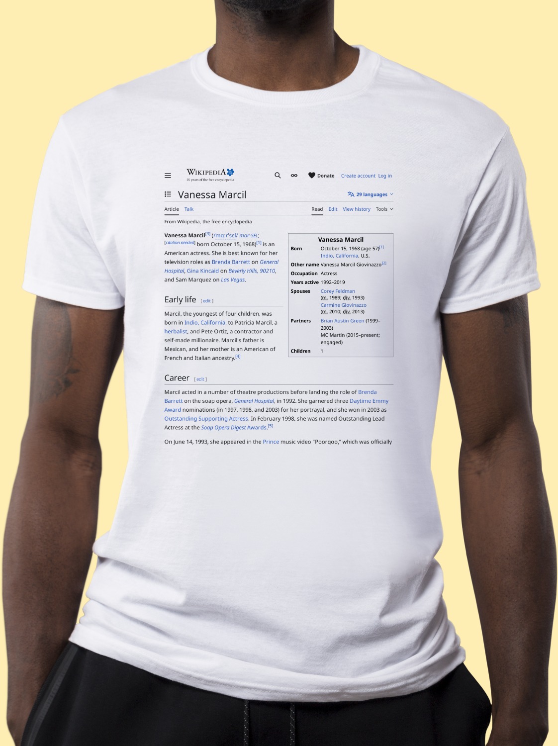 Vanessa Marcil Wikipedia T-Shirt